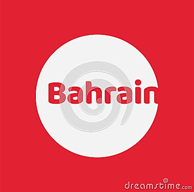 Bahrain Typography Art With Round Shape Stock Photo | CartoonDealer.com ...