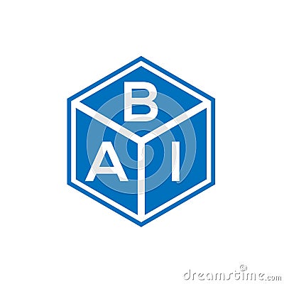 BAI Letter Logo Design On Black Background. BAI Creative Initials ...
