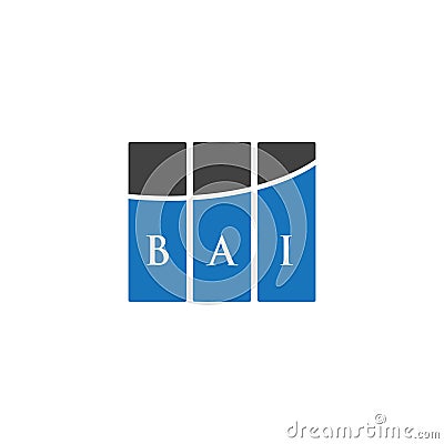BAI Letter Logo Design On BLACK Background. BAI Creative Initials ...
