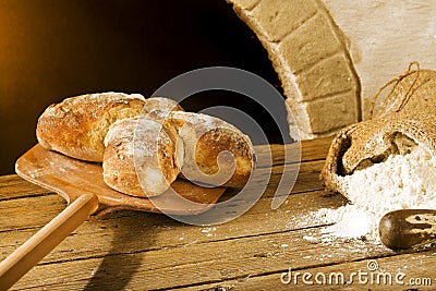 Bakery Scene With Rustic Swiss Bread Stock Photo - Image: 8604520