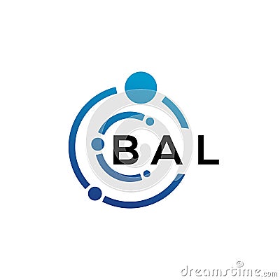 BAL Letter Logo Design On Black Background. BAL Creative Initials ...