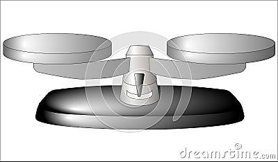 Balance Scale Empty Without Weights Vector Illustration | CartoonDealer ...