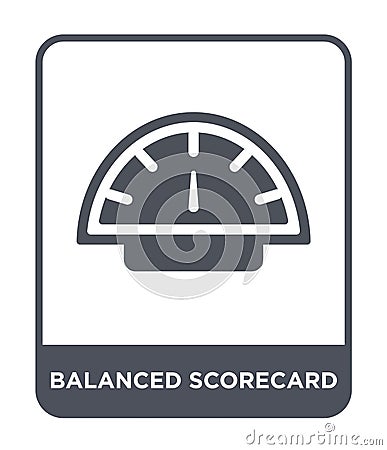 Balanced Scorecard Icon In Trendy Design Style. Balanced Scorecard Icon ...