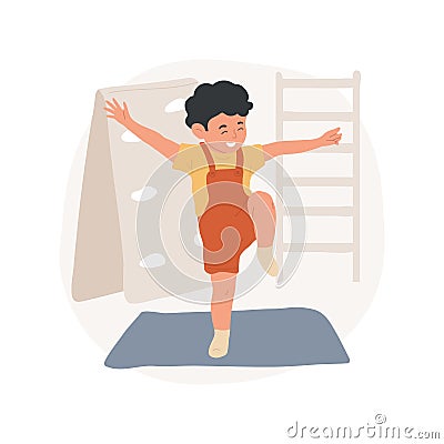 Balancing On One Foot Isolated Cartoon Vector Illustration ...