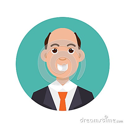 Bald-headed Man. Character Vector Illusrtation | CartoonDealer.com ...