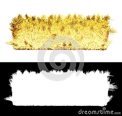 Bale On White Background Hay Bale 3d Render With Alpha Channel Royalty ...
