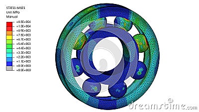Ball Bearing Stress Analysis FEM Stock Photo | CartoonDealer.com #299030508