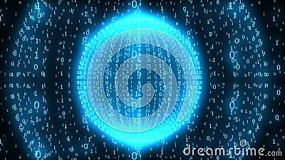 The Ball in the Center of the Signs of a Digital Binary Code from Which ...