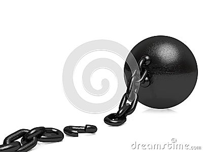 Ball And Chain - Broken Free Royalty Free Stock Photos - Image: 25014718