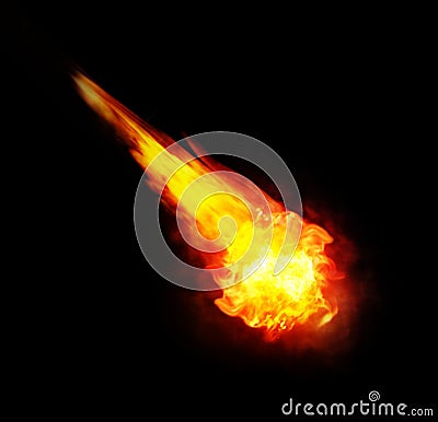 Ball Of Fire (fireball) On Black Background Stock Photo - Image: 44955913