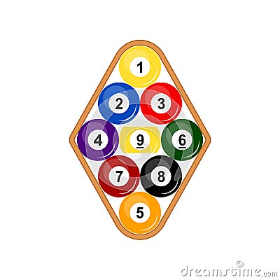 9 Ball Rack Icon Vector Illustration | CartoonDealer.com #203604214