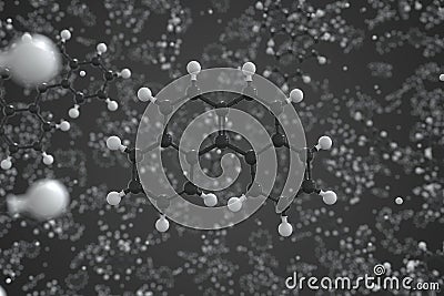 Benzo(c)phenanthrene Molecule. Ball-and-stick Molecular Model ...