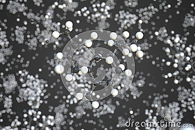 Molecule Of Cadinene, Conceptual Molecular Model. Conceptual 3d ...