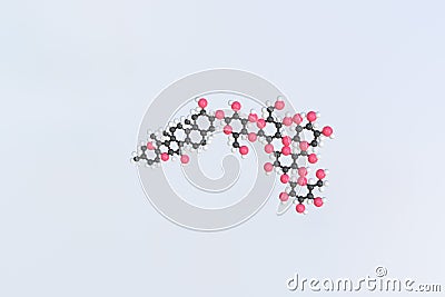 Digitonin Molecule Made With Balls, Isolated Molecular Model. 3D ...