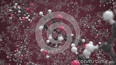 Phenolphthalein Molecule, Isolated Molecular Model. Looping 3D ...