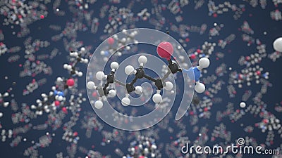 Polyamide 6 Molecule, Scientific Molecular Model, Looping 3d Animation ...