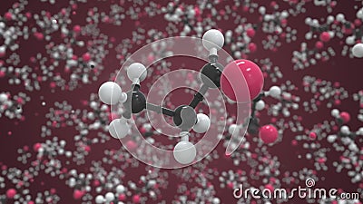 Propionaldehyde Molecule Made with Balls, Isolated Molecular Model ...
