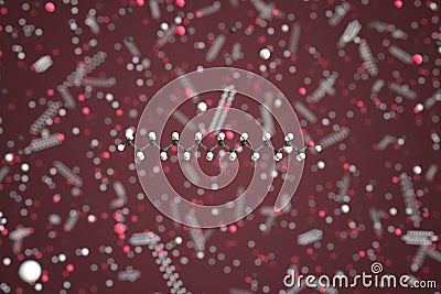 Cetyl Alcohol Molecule, Conceptual Molecular Model. Chemical 3d ...