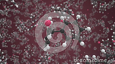 Diphenylmethanol Molecule Made with Balls, Scientific Molecular Model ...