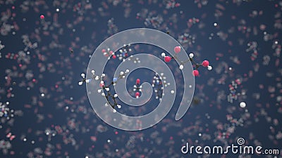 Doxylamine Succinate Molecule Made with Balls, Conceptual Molecular ...