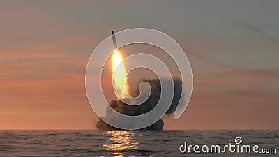 Ballistic Missile Launch from Underwater Stock Footage - Video of ...