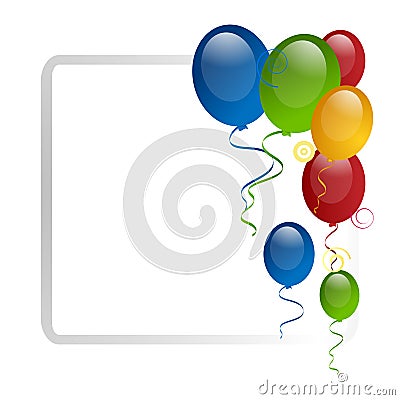 Balloon Border Vector Illustration | CartoonDealer.com #23331472