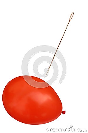 Balloon With Needle Royalty Free Stock Photos - Image: 14603938