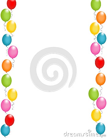 Balloons Border / Frame Royalty-Free Illustration | CartoonDealer.com ...