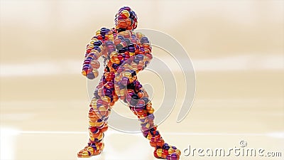 Balloons man dancing stock video. Video of animated - 225790843