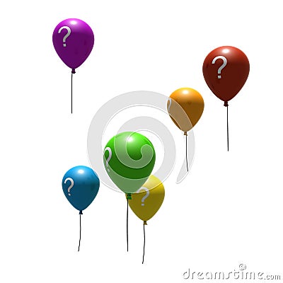 Balloons With Question-mark Symbols Stock Photo | CartoonDealer.com ...