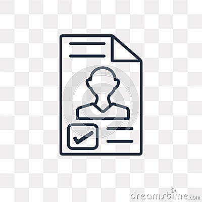 Ballot Vector Icon On Transparent Background, Linear Ba | CartoonDealer ...