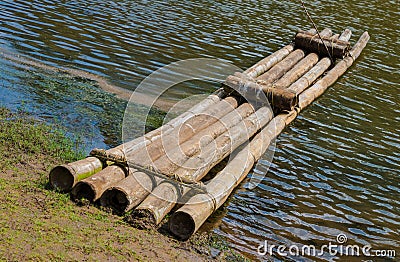 The Bamboo Raft Stock Images - Image: 30241964