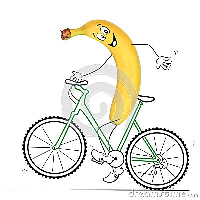 Banaan Met Fiets Royalty-vrije Stock Foto's - Afbeelding: 37227828