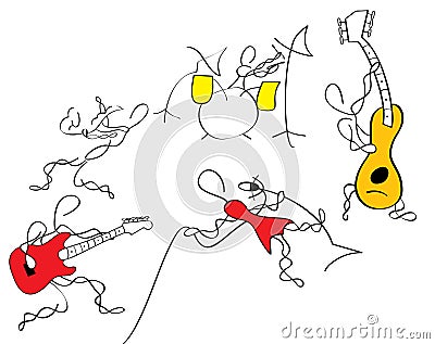 Band Rocking Out Stock Image | CartoonDealer.com #8983555