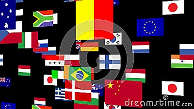 Banderas Del Mundo 2 Animados Almacen De Video - Vídeo de tierra ...