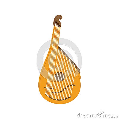 Bandura, String Instrument. Musical Instruments Silhouette. Vector ...