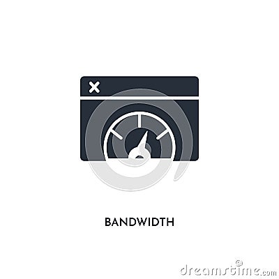 Bandwidth Icon. Simple Element Illustration. Isolated Trendy Filled ...