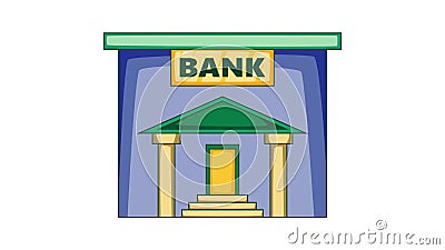 Bank icon animation stock footage. Video of icon, finance - 224254978