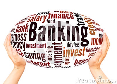Banking Word Cloud Hand Sphere Concept Royalty-Free Stock Photography ...