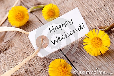 Banner With Happy Weekend Stock Photo - Image: 40005984