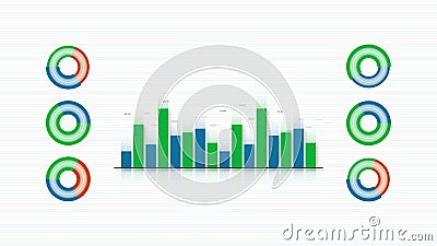Bar Graph and Circular Graph. Stock Footage - Video of statistics ...