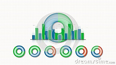 Bar Graph and Circular Graph. Stock Video - Video of design, flow ...