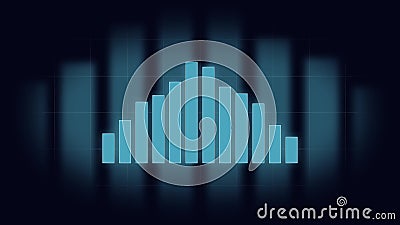 A Bar Graph that Repeats the Rise and Fall. Stock Video - Video of ...