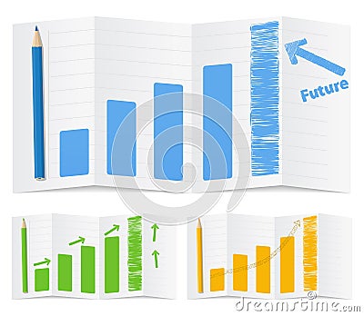 Bar Graphs Cartoon Vector | CartoonDealer.com #22385163