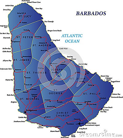 Barbados Map Stock Photo - Image: 22847870