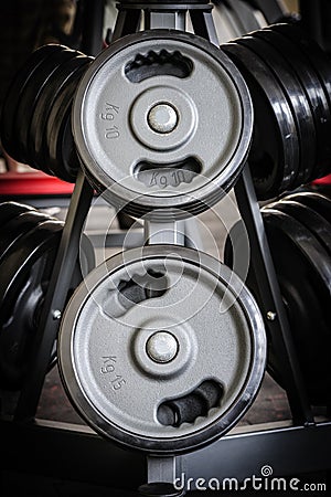 Barbell Plates Rack Royalty-Free Stock Photo | CartoonDealer.com #49391085