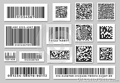 Barcode Labels. Code Stripes Sticker, Digital Bar Label And Retail ...