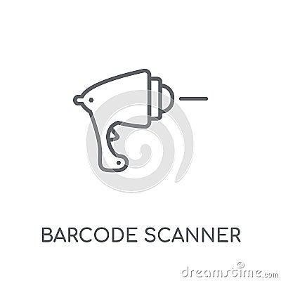 Barcode Scanner Linear Icon. Modern Outline Barcode Scanner Logo Vector ...