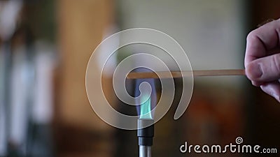 Barium solution burning stock footage. Video of spectroscopy - 238073778