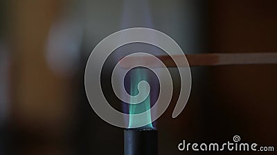 Barium solution burning stock footage. Video of elements - 238073810